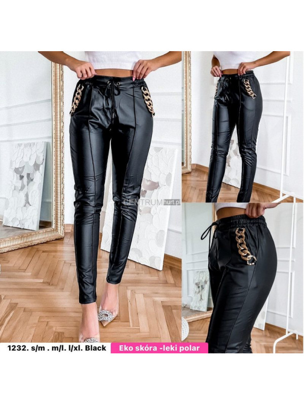 Spodnie skórzane damskie (S-XL) 1232 - cena, sklep, hurtownia CentrumHurt